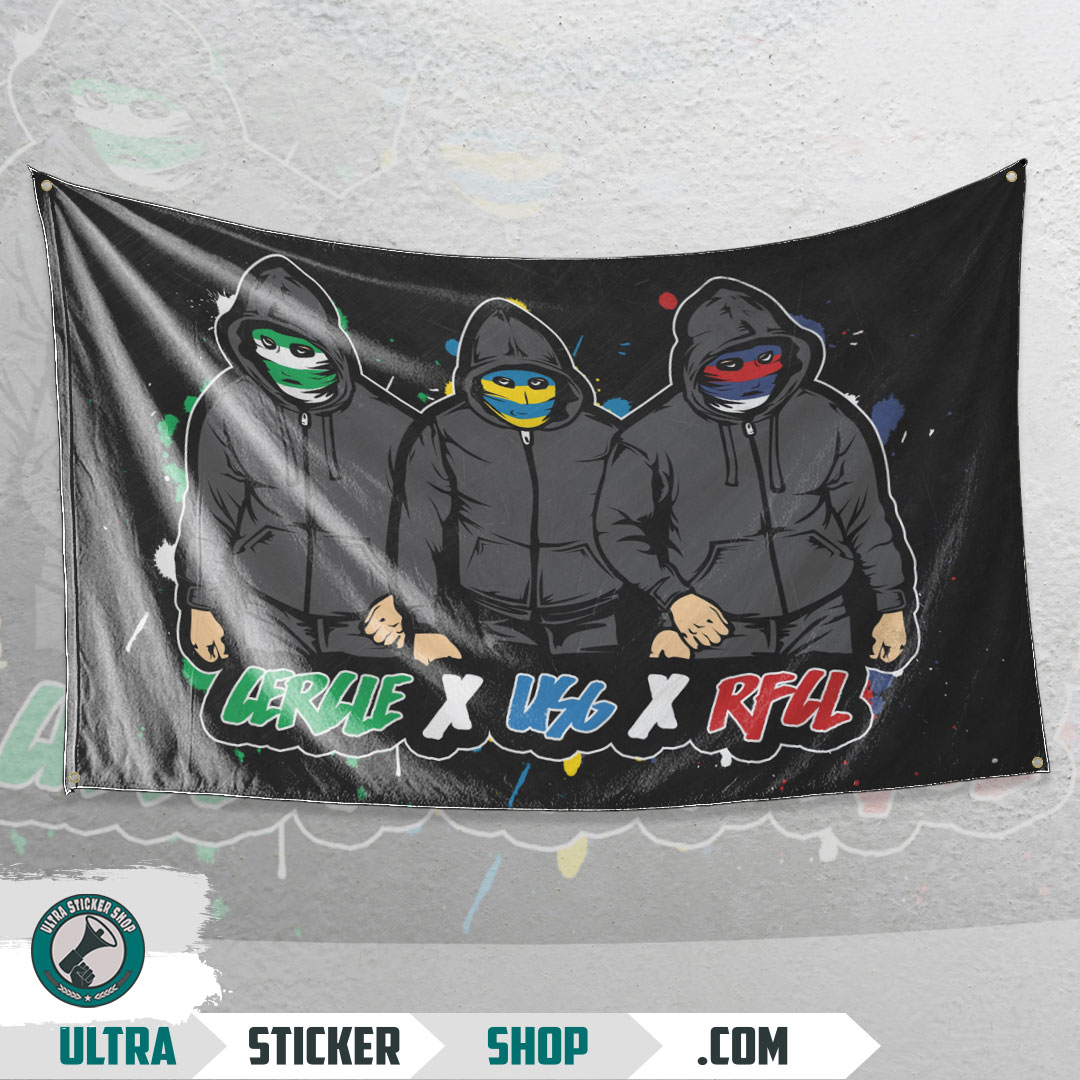 Buy Cercle X USG X RFCL Flag Stickers | Ultrastickershop