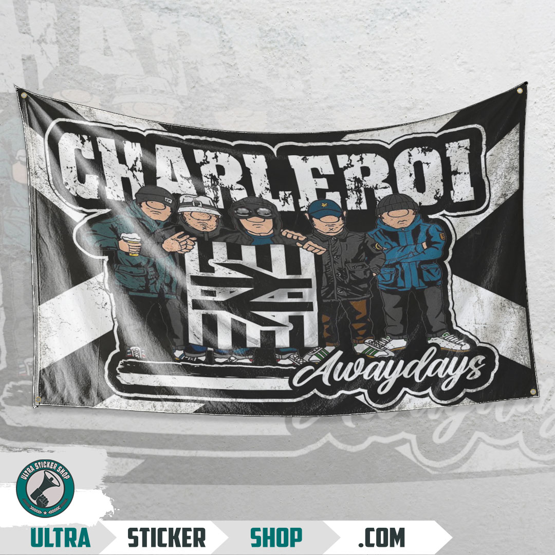 Buy Charleroi awaydays Flag Stickers | Ultrastickershop