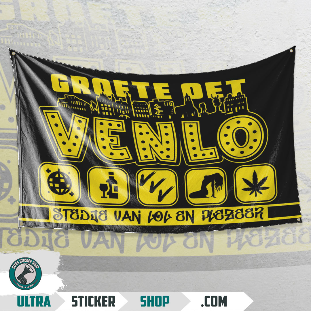 Groete oet Venlo Vlag Stickers Kopen | Ultrastickershop
