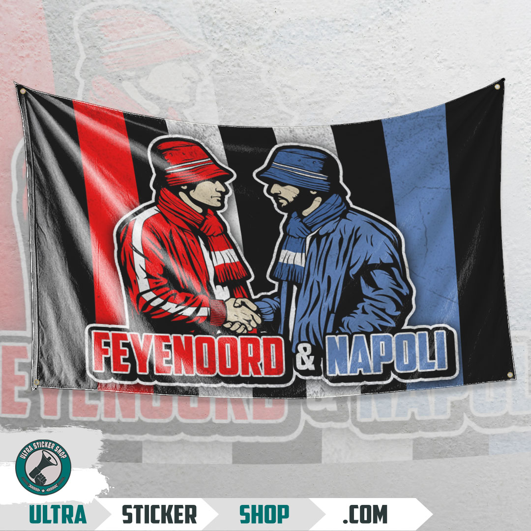 Feyenoord & Napoli Vlag Stickers Kopen | Ultrastickershop