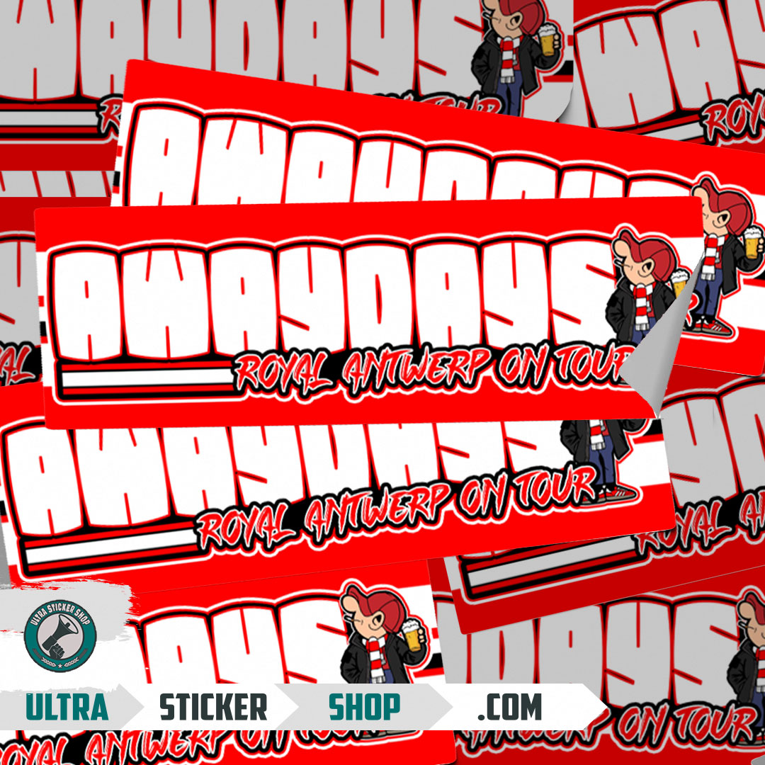 Awaydays Royal Antwerp on tour Stickers Stickers Kopen | Ultrastickershop