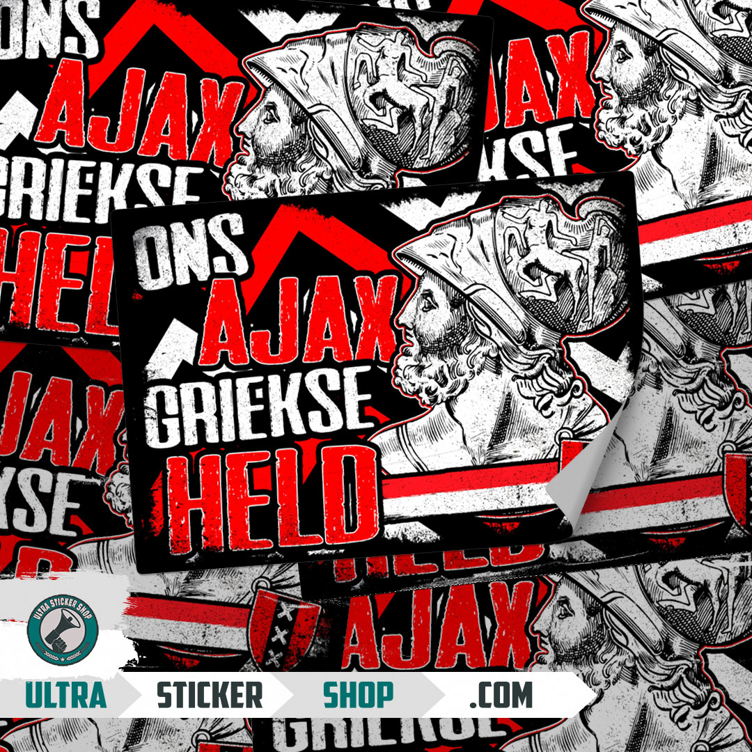 Ons Ajax Griekse held Stickers Stickers Kopen | Ultrastickershop