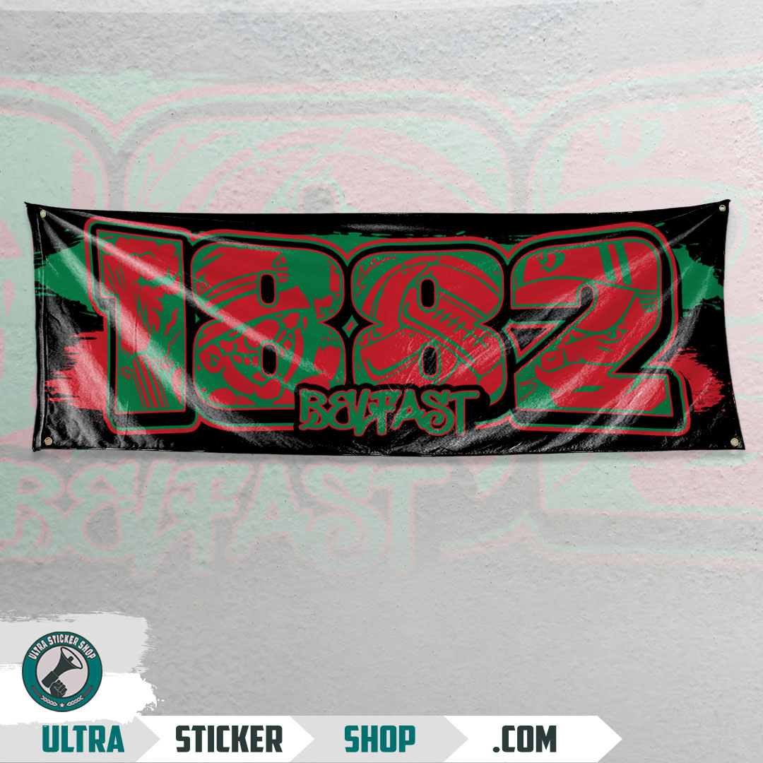 Buy 1882 Belfast Flag Stickers | Ultrastickershop