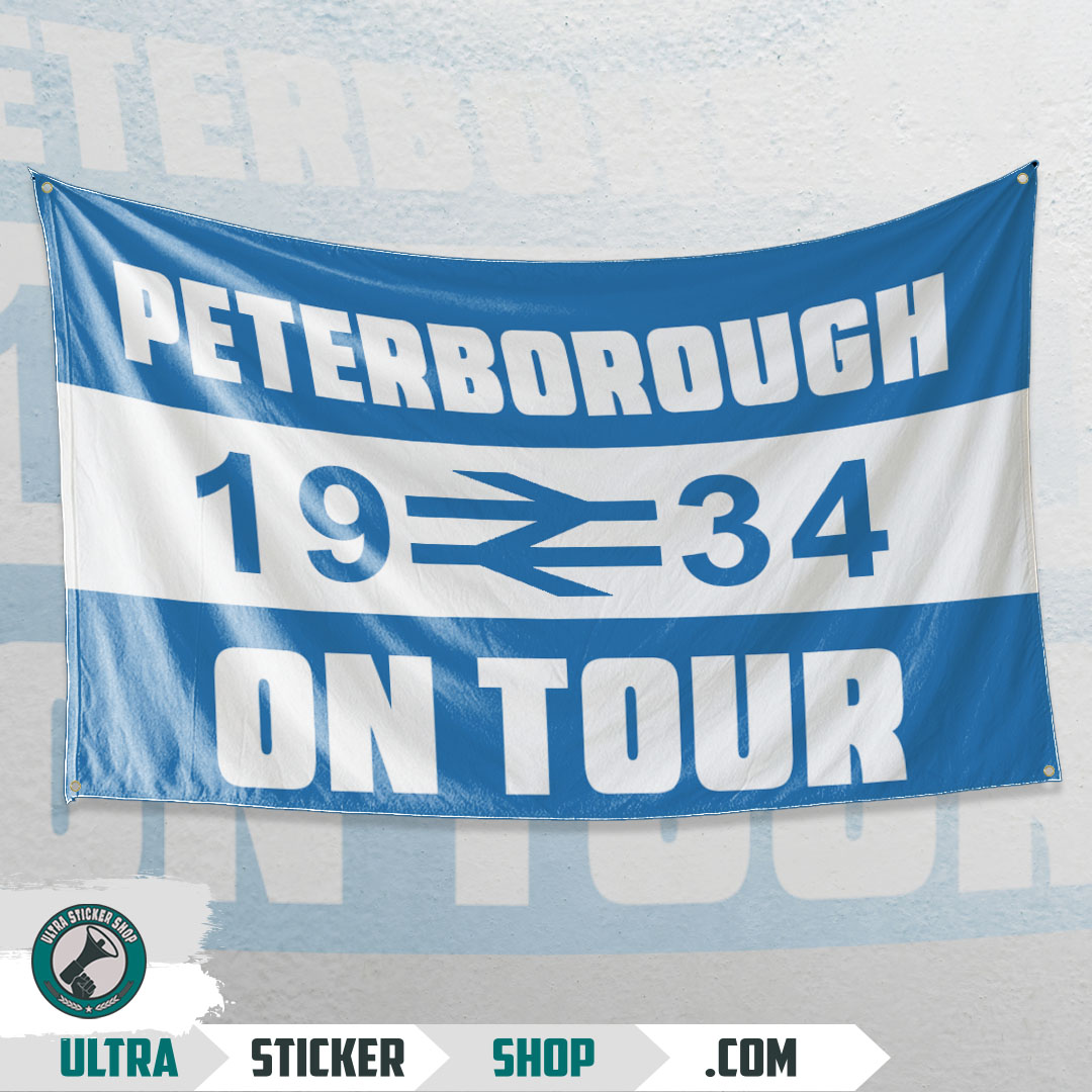 Buy Peterborough 1934 on tour Flag Stickers | Ultrastickershop