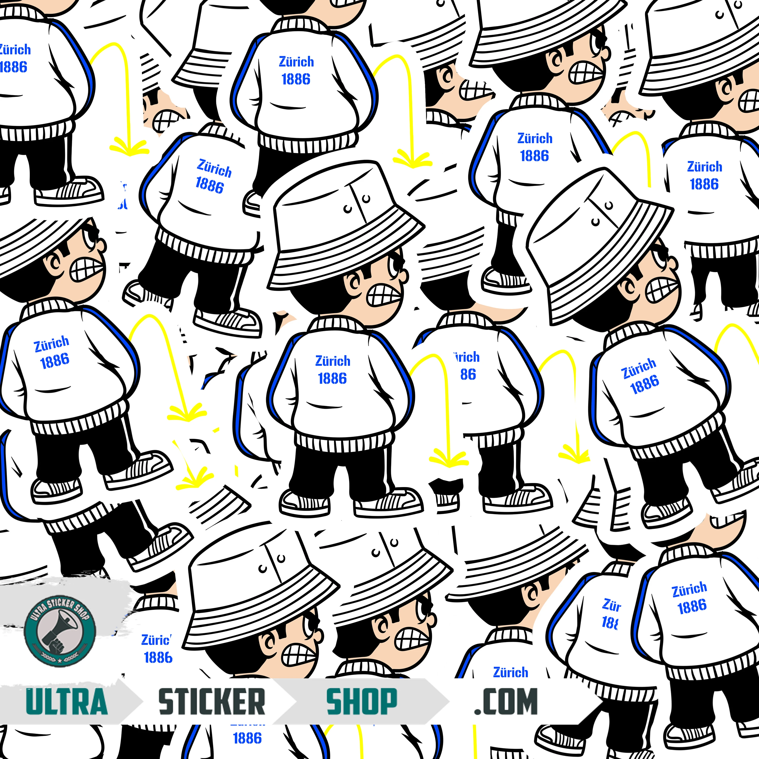 Zürich 1886 Pee Kid Aufkleber Aufkleber Kaufe | Ultrastickershop
